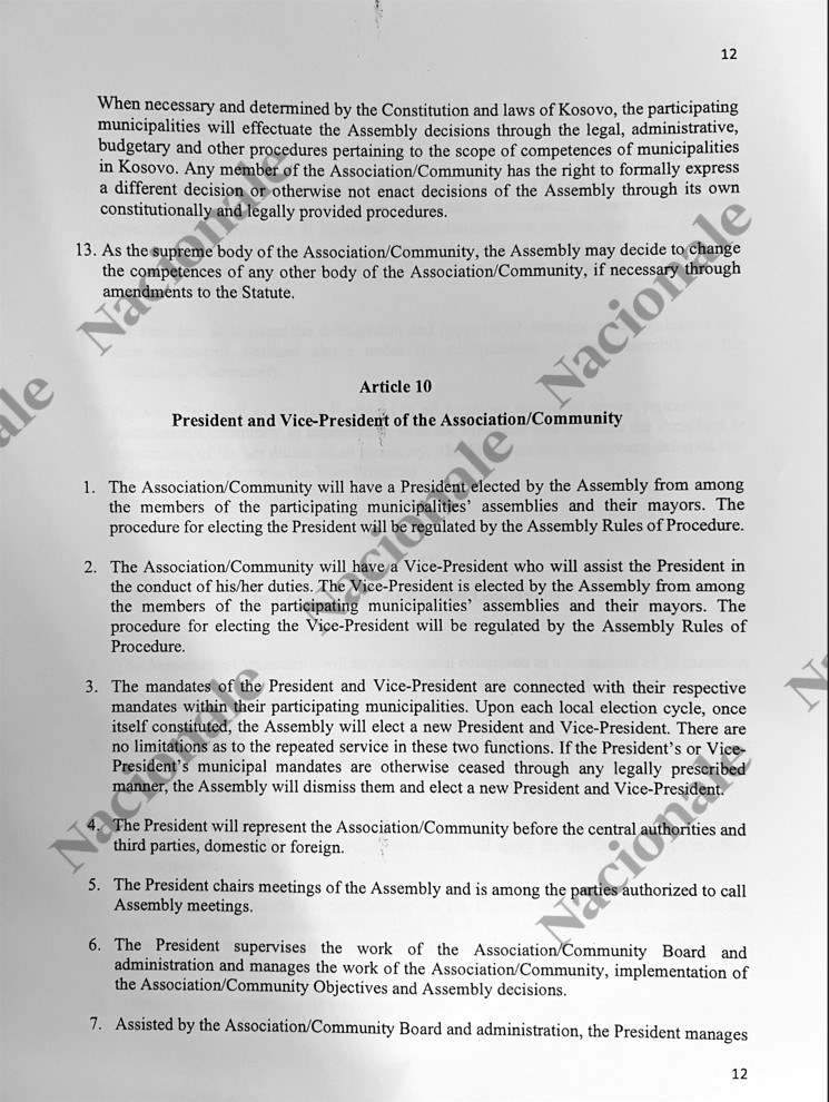 "Nemački nacrt" Statuta ZSO u 17 tačaka - grb, zastava i bankovni račun - Kosovo Online