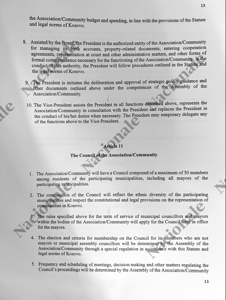 "Nemački nacrt" Statuta ZSO u 17 tačaka - grb, zastava i bankovni račun - Kosovo Online