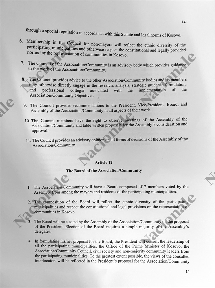 "Nemački nacrt" Statuta ZSO u 17 tačaka - grb, zastava i bankovni račun - Kosovo Online