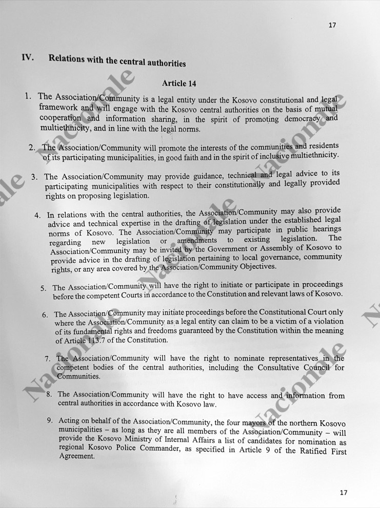 "Nemački nacrt" Statuta ZSO u 17 tačaka - grb, zastava i bankovni račun - Kosovo Online