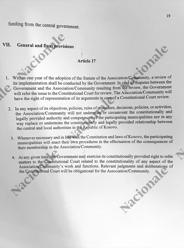 "Nemački nacrt" Statuta ZSO u 17 tačaka - grb, zastava i bankovni račun - Kosovo Online