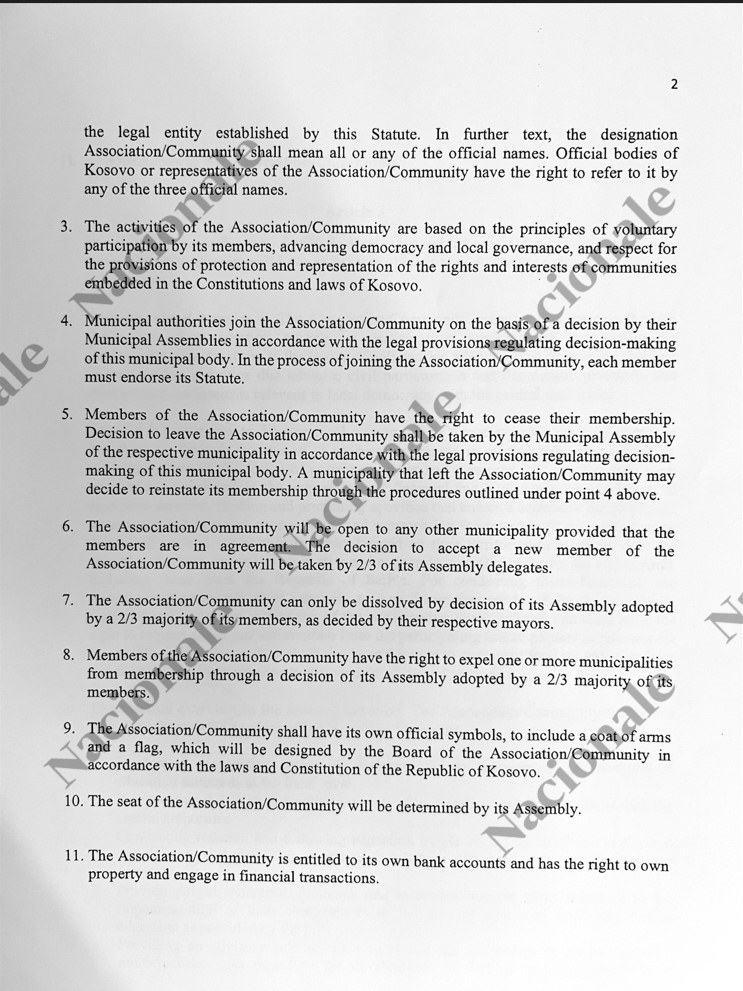 "Nemački nacrt" Statuta ZSO u 17 tačaka - grb, zastava i bankovni račun - Kosovo Online