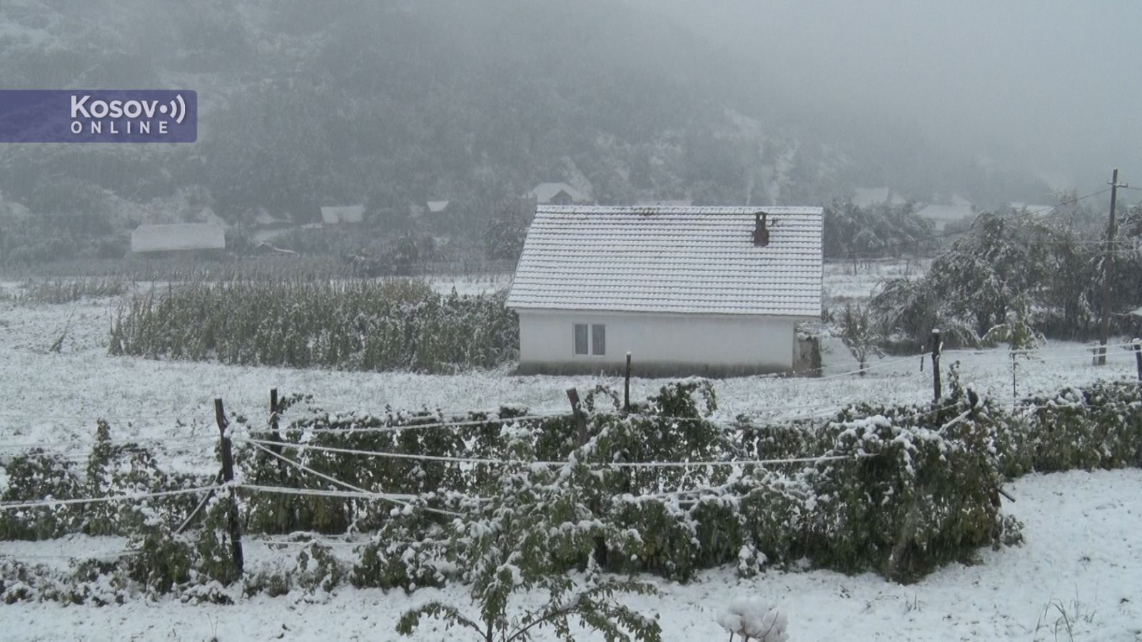 U opštini Štrpce od jutros pada prvi sneg, osim Brezovice zabelele se i Prokletije - Kosovo Online