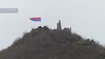 The Serbian tricolor flag is once again flying over the Zvecan Fortress ...
